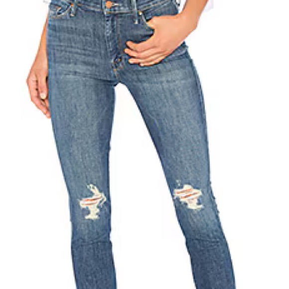 MOTHER | Jeans | Mother Jeans Womens 26 Blue Vamp Fray Distressed ...